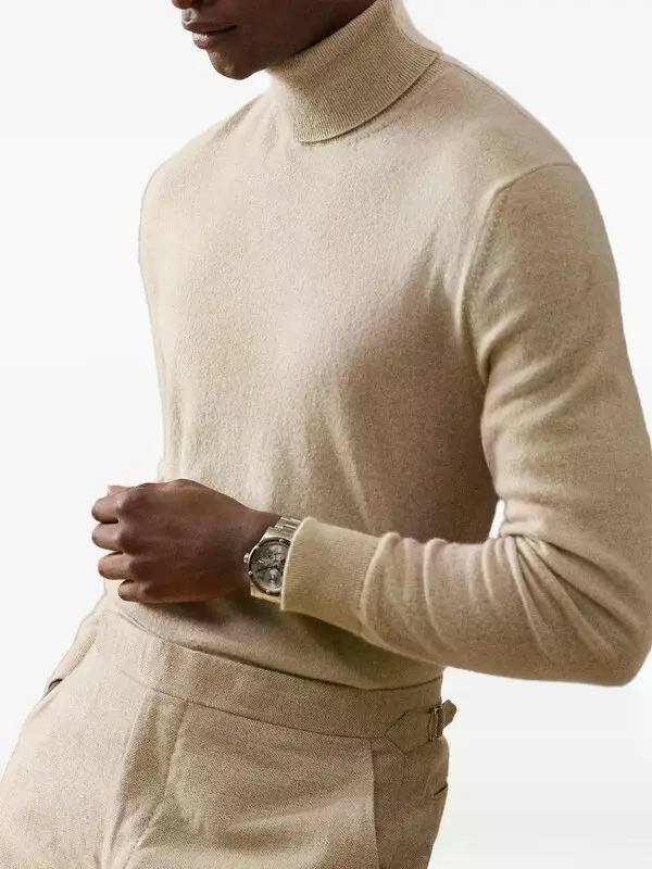 Ralph Lauren Purple Label Turtleneck Cashmere Sweater - Neutrals
