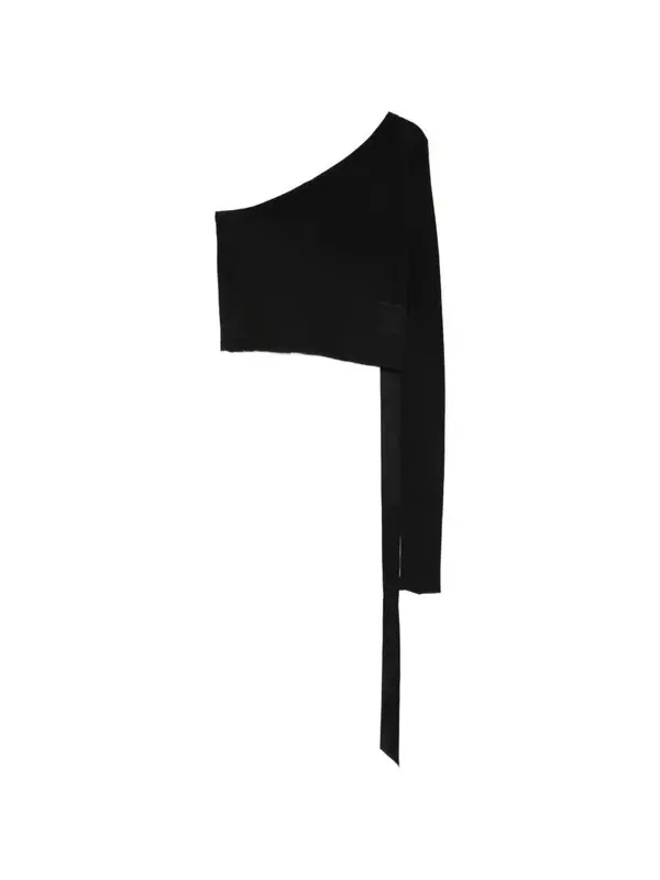 Rick Owens Asymmetric-sleeve Top - Black
