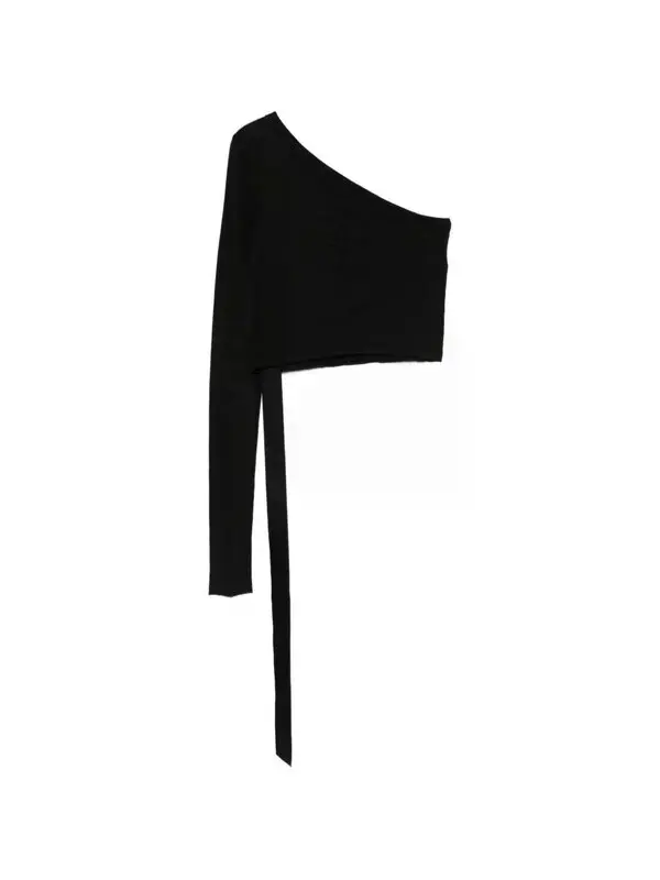 Rick Owens Asymmetric-sleeve Top - Black