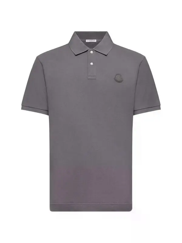 Moncler Logo Patch Piqué Polo Shirt