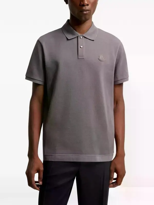 Moncler Logo Patch Piqué Polo Shirt