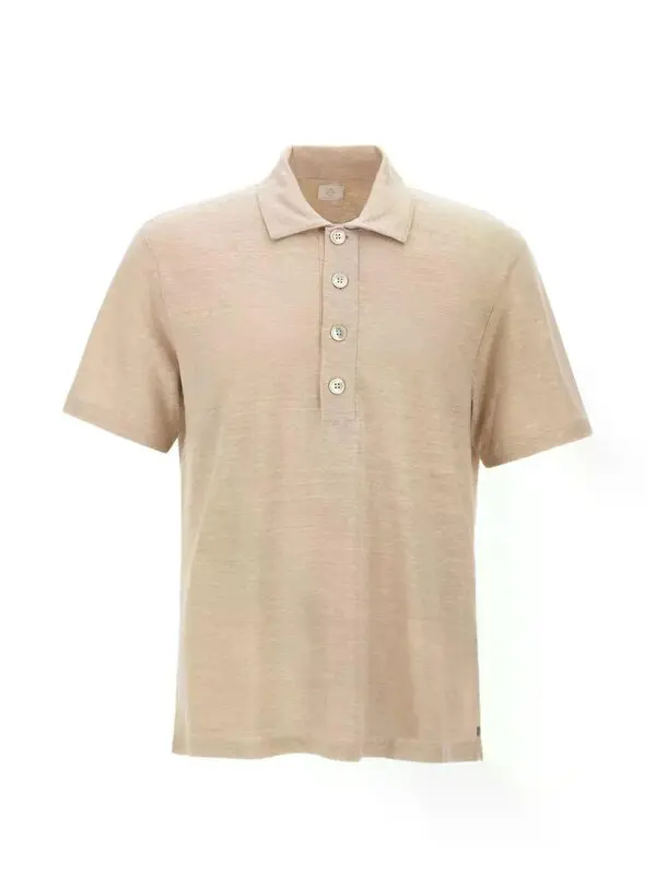 Eleventy Linen Polo Shirt - Neutrals