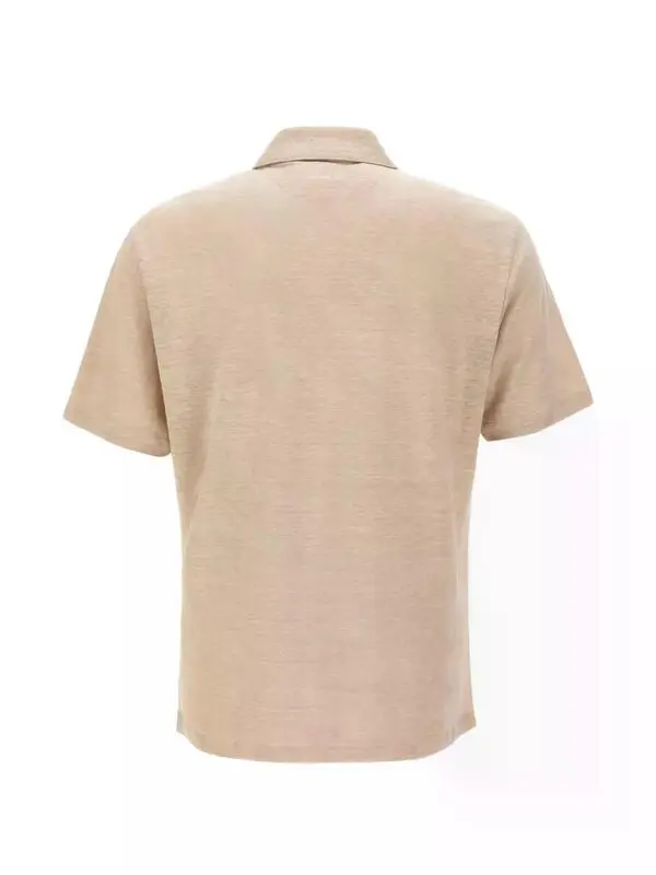 Eleventy Linen Polo Shirt - Neutrals