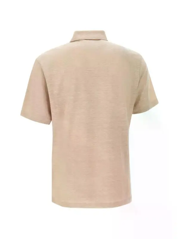 Eleventy Linen Polo Shirt - Neutrals