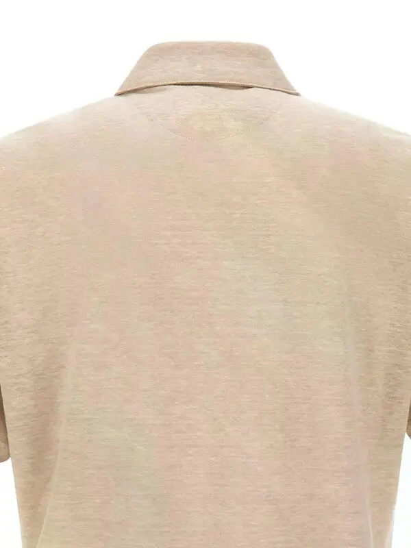 Eleventy Linen Polo Shirt - Neutrals