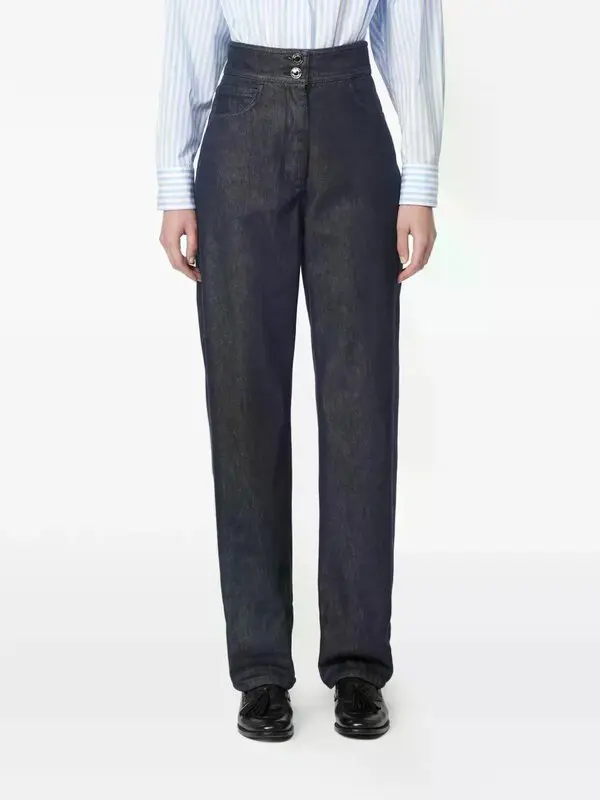 Max Mara High-waisted Cotton Trousers