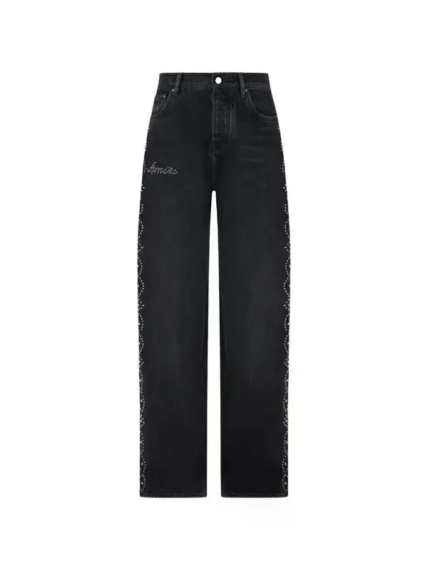 Amiri Embellished Five-pocket Jeans
