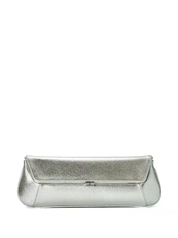 Amina Muaddi Ami Clutch - Silver