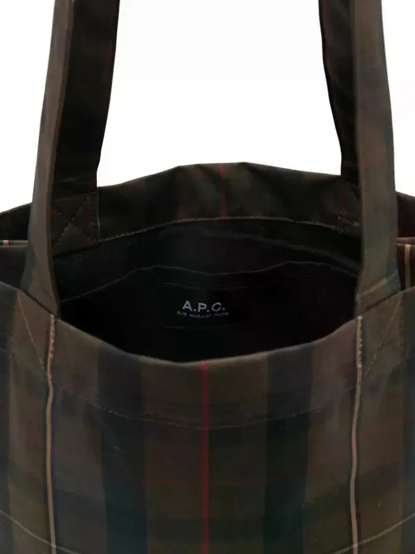 A.p.c. Plaid Tote Bag