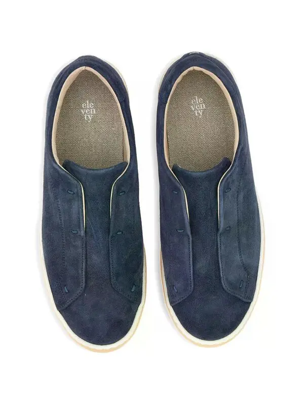 Eleventy Slip-on Suede Trainers - Blue
