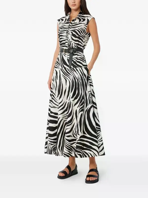 Max Mara Zebra-print Midi Dress