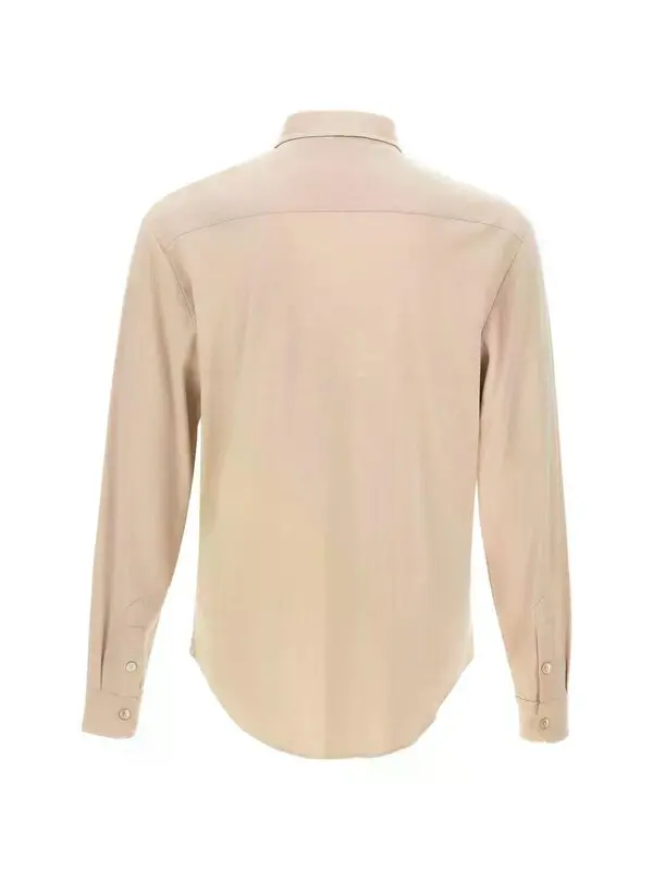 Eleventy Double-button Collar Shirt - Neutrals