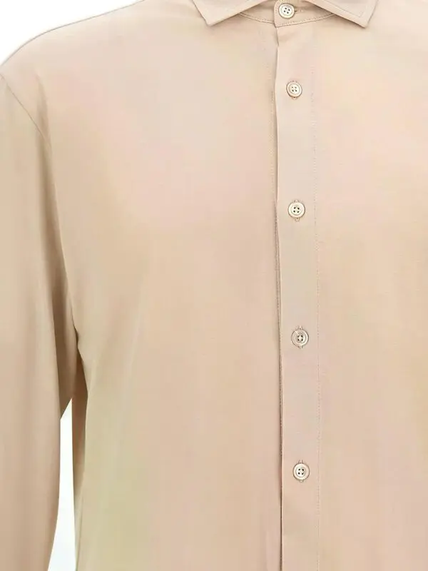 Eleventy Double-button Collar Shirt - Neutrals