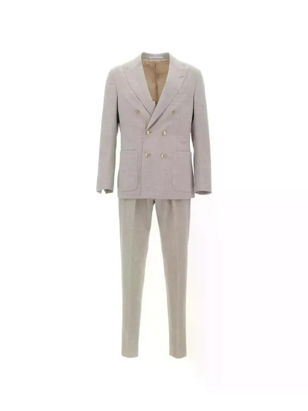 Eleventy Double-breasted Patch Pocket Suit
