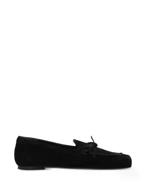 AeydĒ Bow-detail Suede Loafers - Black