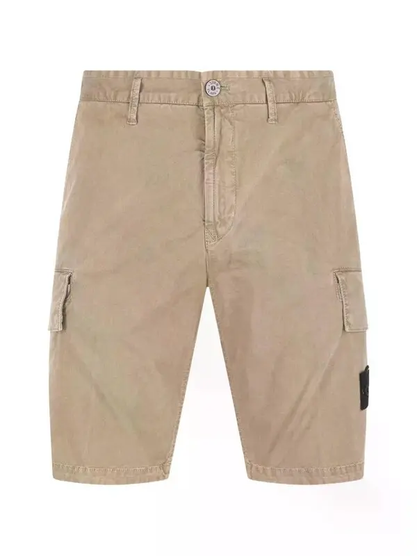 Stone Island Logo-patch Cargo Shorts - Neutrals
