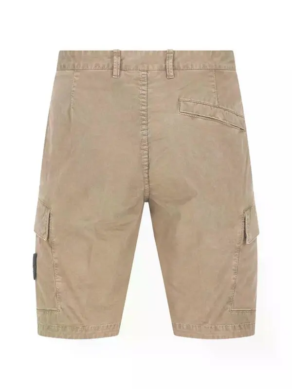Stone Island Logo-patch Cargo Shorts - Neutrals