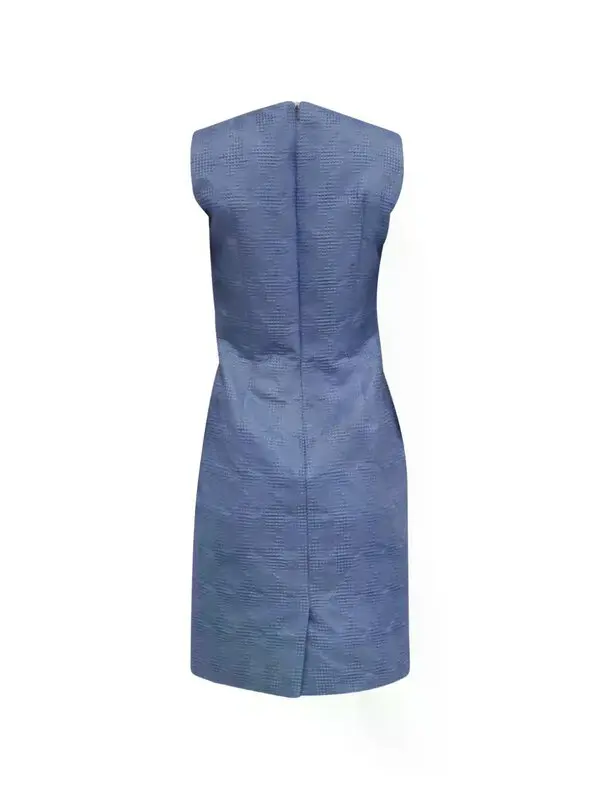 Oscar De La Renta Textured Sleeveless Midi Dress