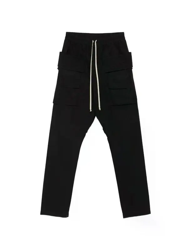Rick Owens Drawstring Cotton Trousers - Black