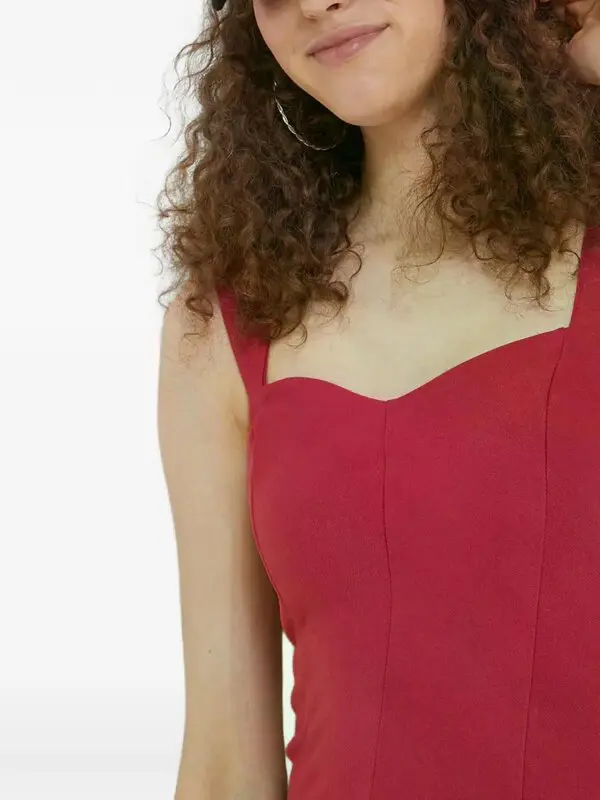 red abercrombie dress & Fitch Square Neck Back Zipper Fit & Flare Mini  Brie which means it can be worn as both a dress and a skirt with your favorite top Buy Abercrombie Side-slit Midi Dress