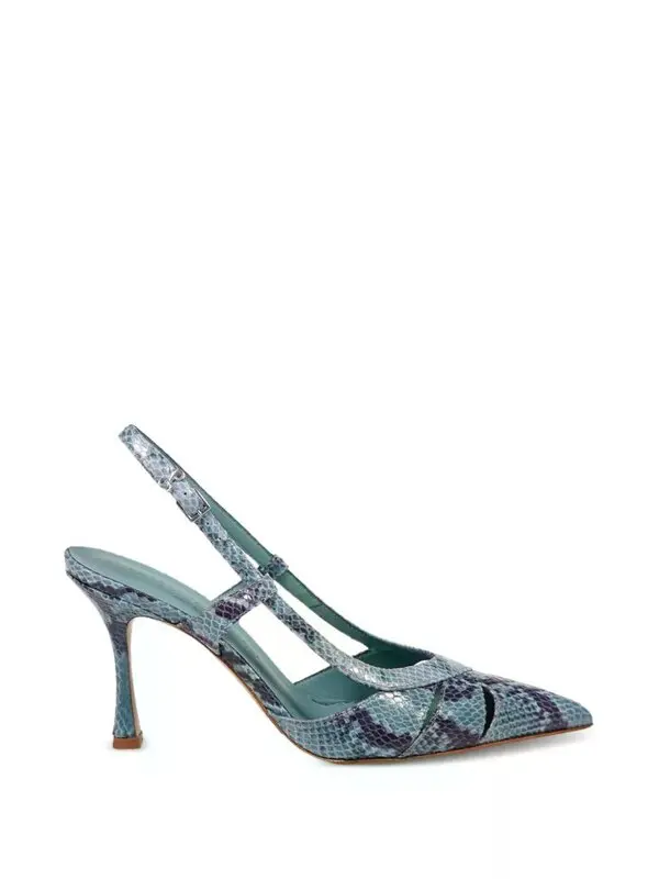 SERGIO LEVANTESI Snakeskin Print Strap Pumps