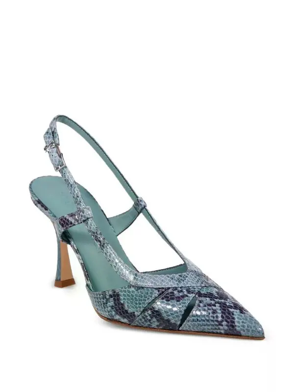 SERGIO LEVANTESI Snakeskin Print Strap Pumps