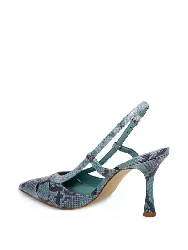SERGIO LEVANTESI Snakeskin Print Strap Pumps