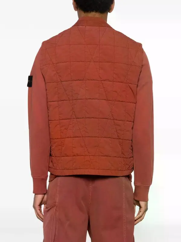 Stone Island Logo-patch Gilet - Brown