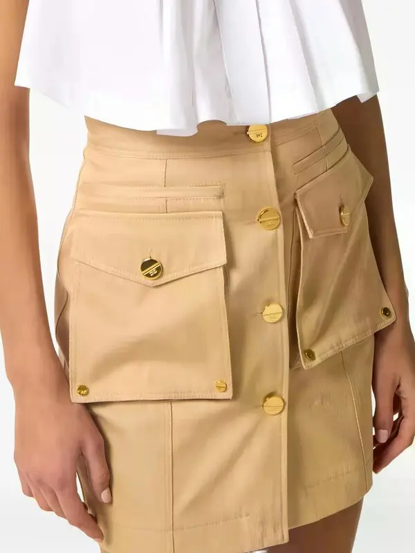 Elisabetta Franchi Button Pocket Mini Skirt