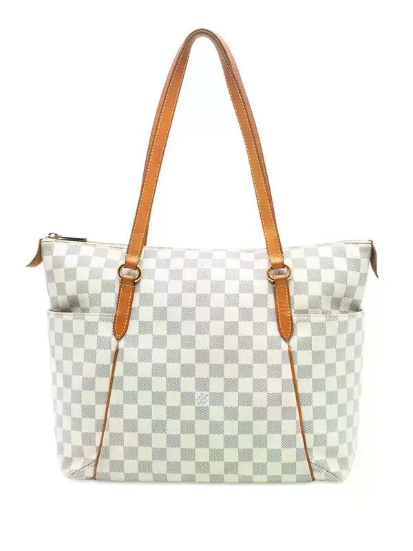 LOUIS VUITTON 2010 Damier Azur Totally Mm Tote Bag - White