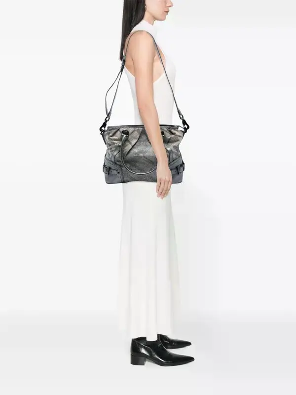 Burberry Glitter Smoke Check Satchel
