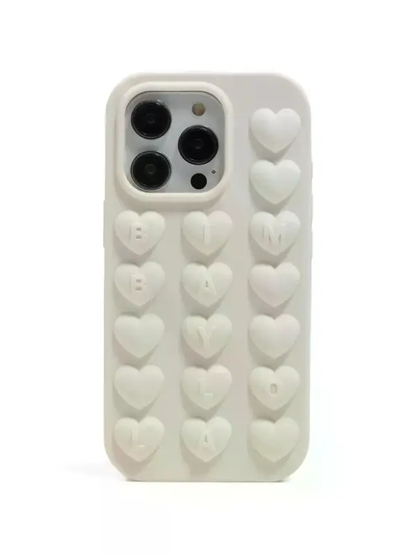 Bimba Y Lola Heart-embossed Iphone 16 Pro Case - White