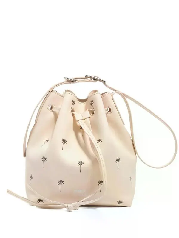 Bimba Y Lola Palm-tree Print Bucket Bag - Neutrals