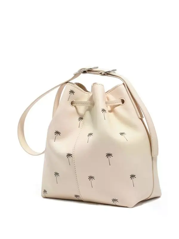 Bimba Y Lola Palm-tree Print Bucket Bag - Neutrals
