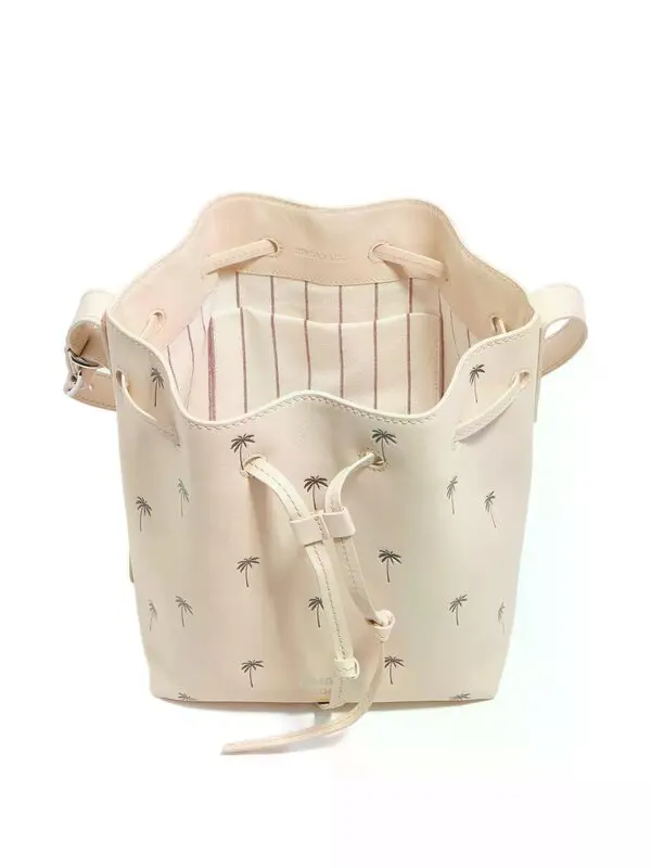 Bimba Y Lola Palm-tree Print Bucket Bag - Neutrals