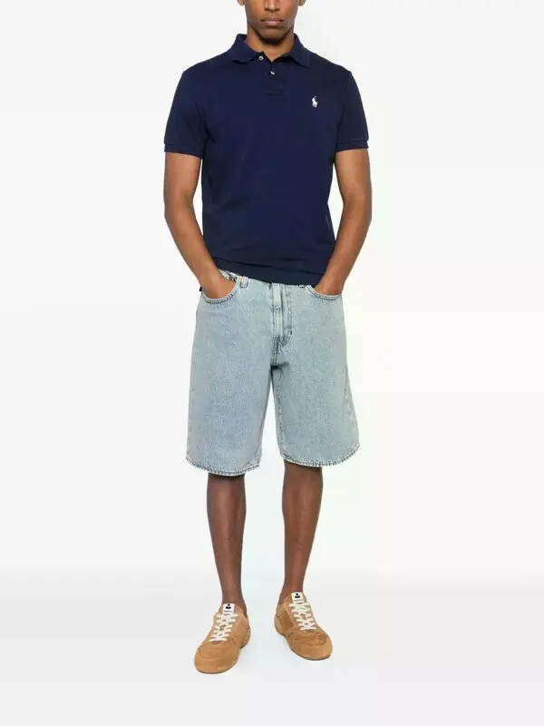 Polo Ralph Lauren Logo Detail Polo Shirt - Blue