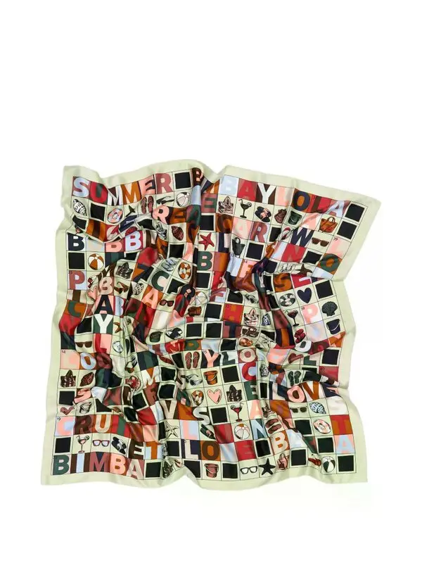 Bimba Y Lola Graphic-print Scarf - Neutrals
