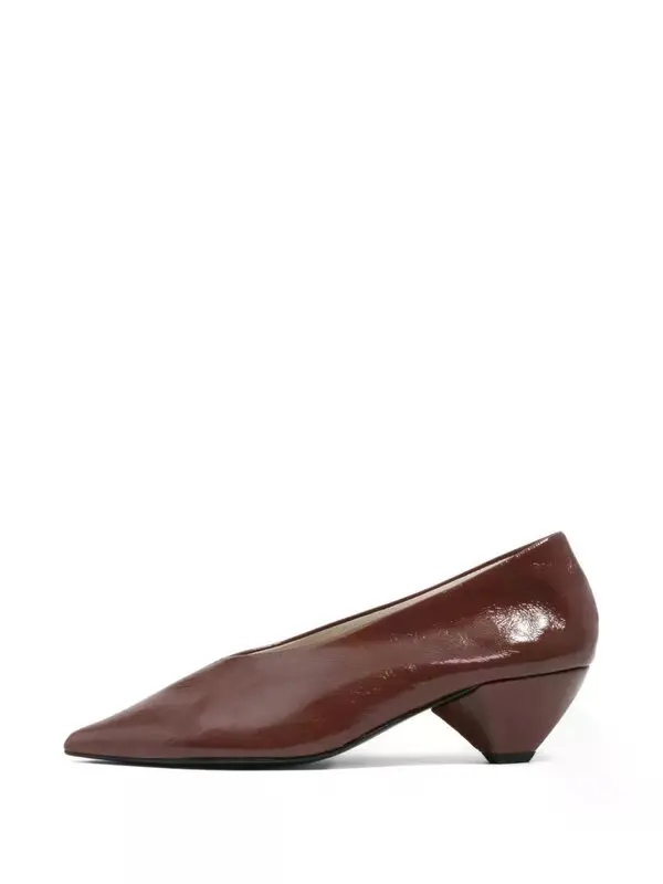 Bimba Y Lola Pointed-toe Leather Pumps - Brown