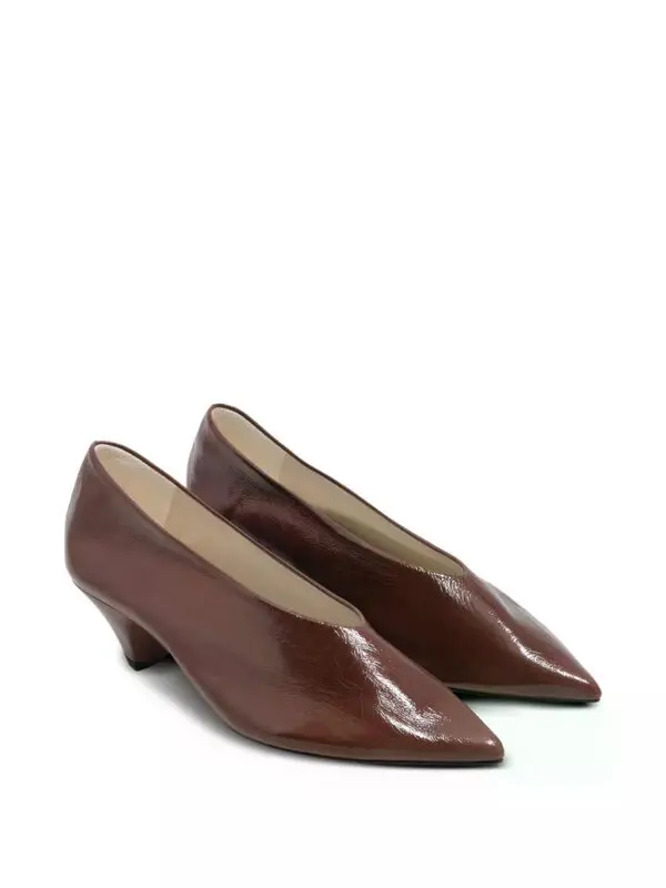 Bimba Y Lola Pointed-toe Leather Pumps - Brown