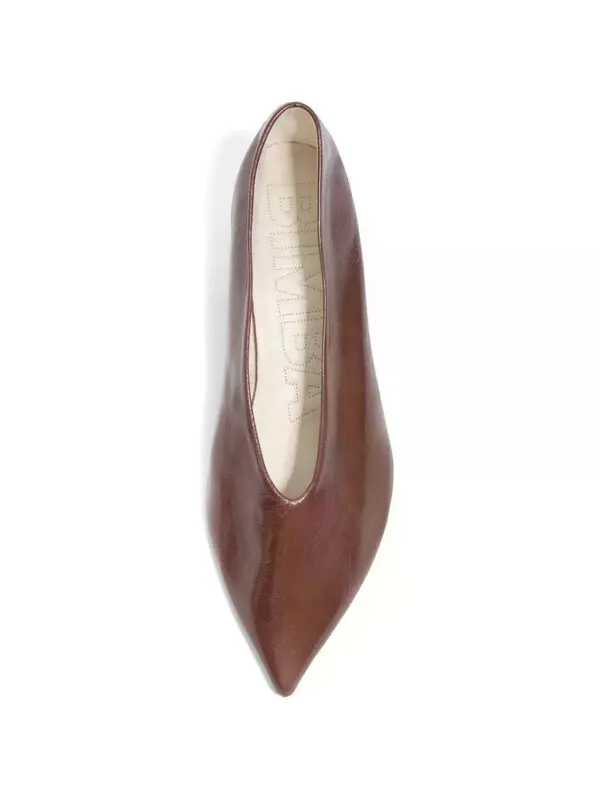 Bimba Y Lola Pointed-toe Leather Pumps - Brown