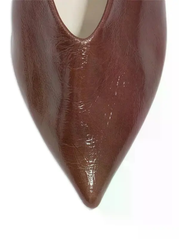 Bimba Y Lola Pointed-toe Leather Pumps - Brown