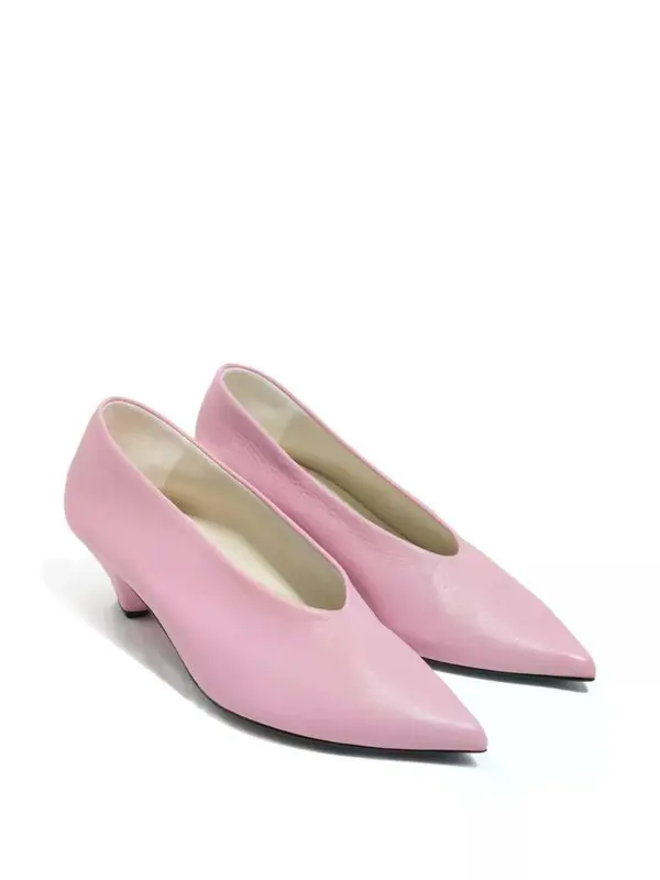 Bimba Y Lola Pointed-toe Leather Pumps - Pink