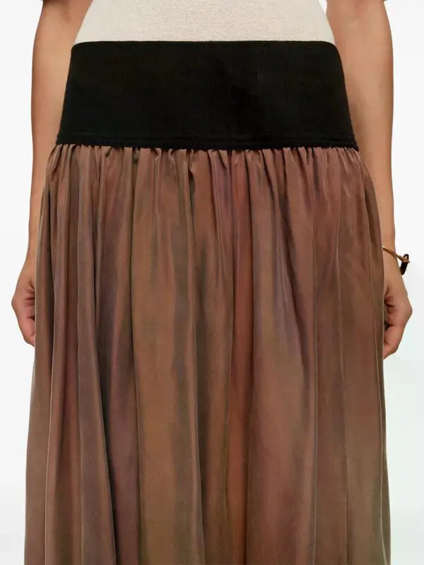 Bimba Y Lola Plated Midi Skirt - Neutrals