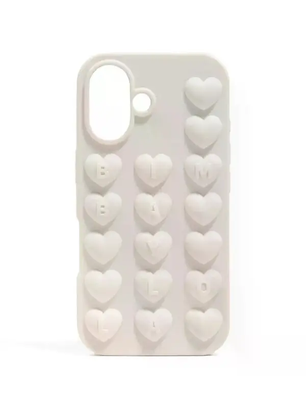 Bimba Y Lola Heart-embossed Iphone 16 Case - White