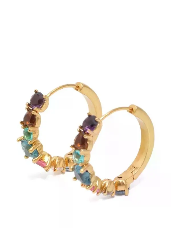 Bimba Y Lola Crystal-embellished Hoop Earrings - Gold