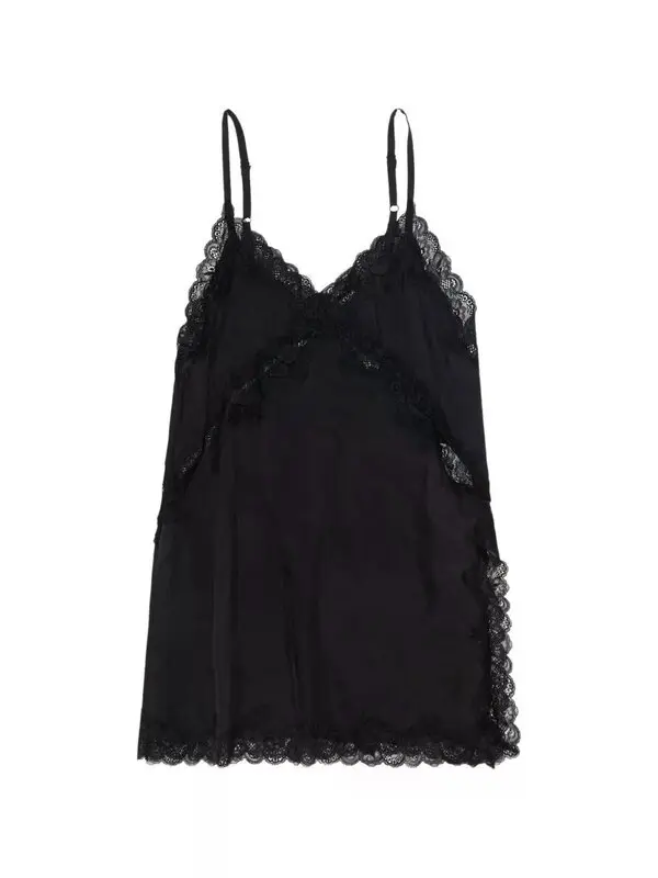 Bimba Y Lola Lace-trimmed Top - Black