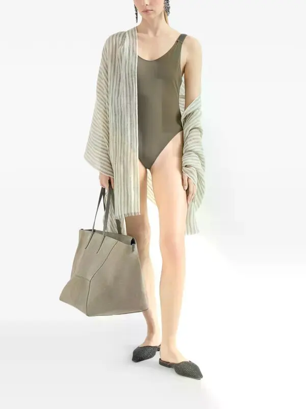 Brunello Cucinelli Embellished Strap One Piece - Green