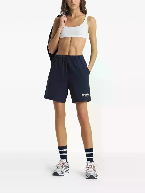 SPORTY & RICH Print-detail Track Shorts - Blue