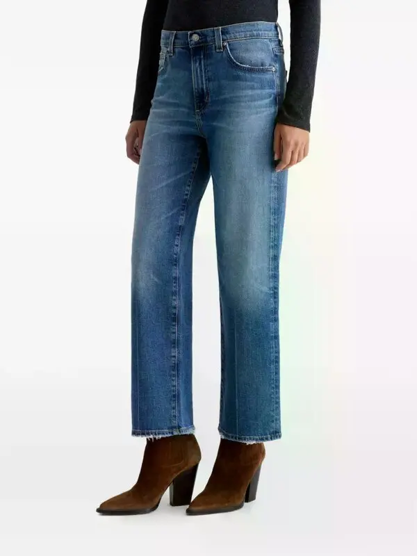Ag Frayed Cropped Jeans