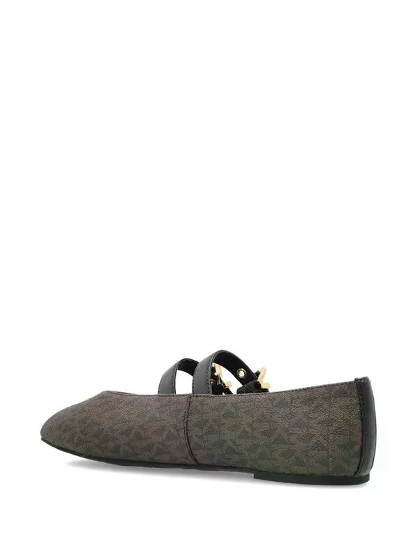 Michael Kors Buckle-strap Ballet Flats - Brown